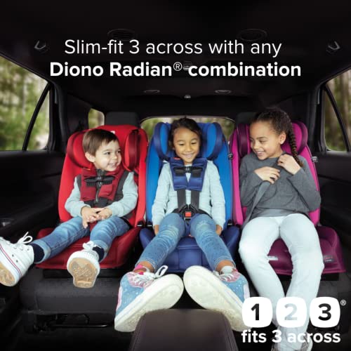 Diono Radian 3RXT, 4-in-1 Convertible Car Seat, Rear and Forward Facing, Steel Core, 10 Years 1 Car Seat, Ultimate Safety and Protection, Slim Fit 3 Across, Purple Plum