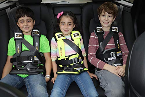 Ride Safer Travel Vest with Zipped Backpack-Wearable, Lightweight, Compact, and Portable Car Seat. Perfect for Everyday use or Rideshare, Travel, and Taxi/Uber/Lyft/Rental Car. (Small/Black)