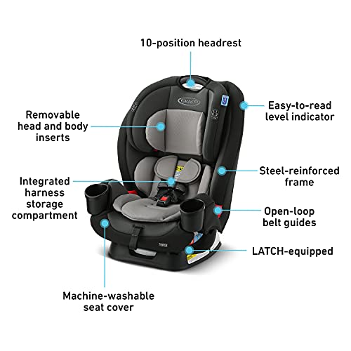 GRACO TriRide 3 in 1, 3 Modes of Use from Rear Facing to Highback Booster Car Seat, Redmond