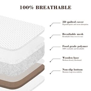 ANGELBLISS Baby Bassinet Bedside Sleeper, Easy Folding Bedside Crib with 100% Breathable & Washable Mattress Baby Bed, 6-Level Adjustable Portable Bassinets for Safe Co-Sleeping for Newborn Infant