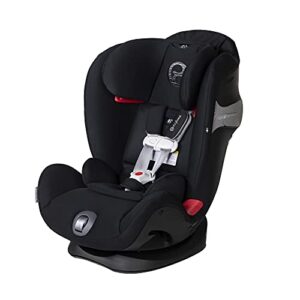 cybex eternis s, all-in-one convertible car seat, use from birth to 120 lbs, reclining 12-position height-adjustable headrest, side impact protection, lavastone black 1 count (pack of 1)