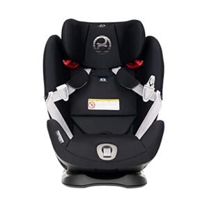 Cybex Eternis S, All-in-One Convertible Car Seat, Use from Birth to 120 lbs, Reclining 12-Position Height-Adjustable Headrest, Side Impact Protection, Lavastone Black 1 Count (Pack of 1)