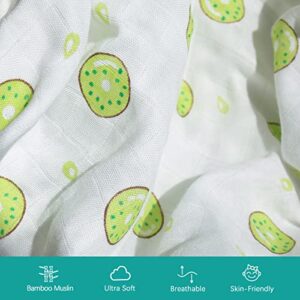 Muslin Bassinet Sheets Fit for Mika Micky, Baby Delight, Graco, Angelbliss, Maxi Cosi and Other Rectangle Bassinet Mattress (16''×32''/17"x32"/20''x33''), Ultra Soft Bamboo Cotton, Star & Kiwi, 2 Pack