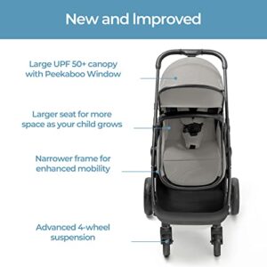 Mompush Wiz 2-in-1 Convertible Baby Stroller with Bassinet Mode - Foldable Infant Stroller to Explore More as a Family - Toddler Stroller with Reversible Stroller Seat