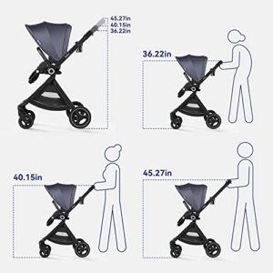 Baby Stroller, ELITTLE EMU Toddler Stroller with Reversible Seat, 0-36 Months Full-Size Stroller Convenient for Various Travel Venues or Vehicles Carrying