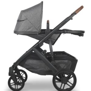 Vista V2 Stroller - Greyson (Charcoal Melange/Carbon/Saddle Leather) + MESA Infant Car Seat - Jake (Black)