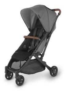 minu v2 stroller-greyson (charcoal mélange/carbon/saddle leather)