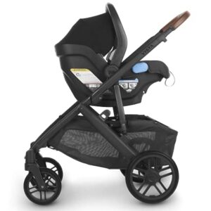 Vista V2 Stroller -Stella (Grey Brushed mélange/Silver/Chestnut Leather) + MESA Infant Car Seat - Jake (Black)