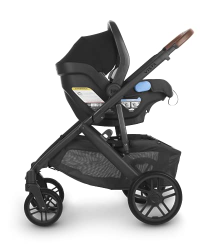 Vista V2 Stroller -Stella (Grey Brushed mélange/Silver/Chestnut Leather) + MESA Infant Car Seat - Jake (Black)