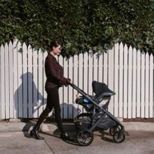 Vista V2 Stroller -Stella (Grey Brushed mélange/Silver/Chestnut Leather) + MESA Infant Car Seat - Jake (Black)