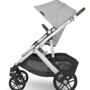 Vista V2 Stroller -Stella (Grey Brushed mélange/Silver/Chestnut Leather) + MESA Infant Car Seat - Jake (Black)