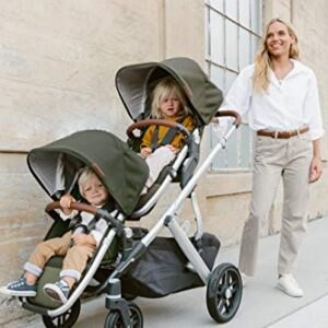 UPPAbaby Vista V2 Stroller - Jake (Black/Carbon/Black Leather) + Upper Adapter + RumbleSeat V2- Jake (Black/Carbon/Black Leather)