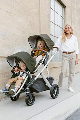 UPPAbaby Vista V2 Stroller - Jake (Black/Carbon/Black Leather) + Upper Adapter + RumbleSeat V2- Jake (Black/Carbon/Black Leather)