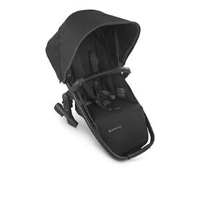 UPPAbaby Vista V2 Stroller - Jake (Black/Carbon/Black Leather) + Upper Adapter + RumbleSeat V2- Jake (Black/Carbon/Black Leather)