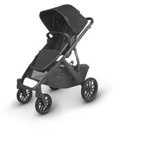 UPPAbaby Vista V2 Stroller - Jake (Black/Carbon/Black Leather) + Upper Adapter + RumbleSeat V2- Jake (Black/Carbon/Black Leather)