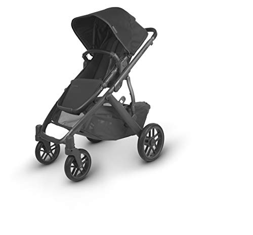 UPPAbaby Vista V2 Stroller - Jake (Black/Carbon/Black Leather) + Upper Adapter + RumbleSeat V2- Jake (Black/Carbon/Black Leather)