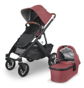 vista v2 stroller – lucy (rosewood mélange/carbon/saddle leather)