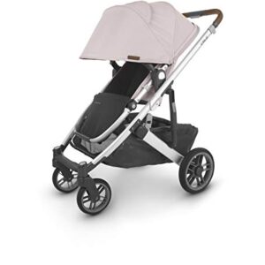 UPPAbaby Cruz V2 Stroller - Alice (Dusty Pink/Silver/Saddle Leather) + Bassinet - Alice (Dusty Pink/Silver)