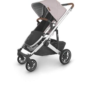 UPPAbaby Cruz V2 Stroller - Alice (Dusty Pink/Silver/Saddle Leather) + Bassinet - Alice (Dusty Pink/Silver)