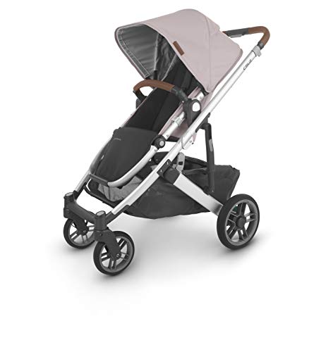 UPPAbaby Cruz V2 Stroller - Alice (Dusty Pink/Silver/Saddle Leather) + Bassinet - Alice (Dusty Pink/Silver)