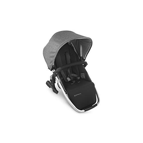 UPPAbaby Vista V2 Stroller - Jordan (Charcoal Melange/Silver/Black Leather) + Upper Adapters + RumbleSeat V2- Jordan (Charcoal Melange/Silver/Black Leather)