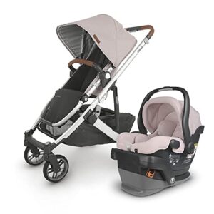 cruz v2 stroller – alice (dusty pink/silver/saddle leather) + mesa v2 infant car seat – alice (dusty pink)