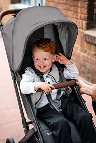 MINU V2 Stroller-Jake (Charcoal/Carbon/Black Leather)+ Travel Bag for MINU and MINU V2