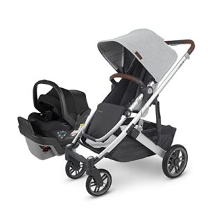 cruz v2 stroller – stella (grey brushed mélange/silver/chestnut leather) + mesa max – jake (charcoal)