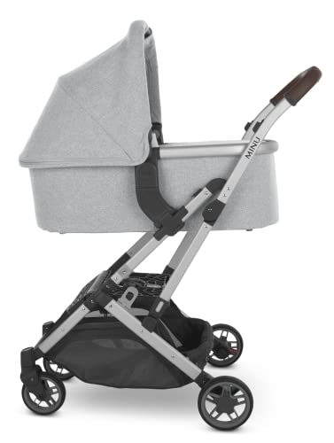 MINU V2 Stroller-Jake (Charcoal/Carbon/Black Leather)+ Adapter for Bassinet/MESA + Bassinet - Jake (Charcoal/Carbon)