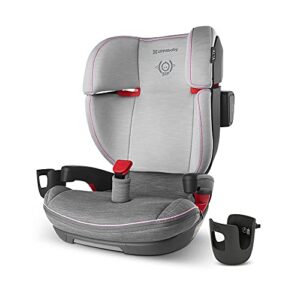 uppababy alta booster seat – sasha (grey melange/pink accent) + extra cup holder for alta