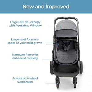 Mompush Wiz 2-in-1 Convertible Baby Stroller with Bassinet Mode - Foldable Infant Stroller to Explore More as a Family - Toddler Stroller with Reversible Stroller Seat