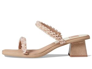 dolce vita women’s river low, sculptural heel, blush multi pearls, 9.5