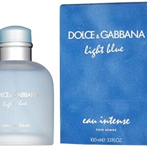 Dolce & Gabbana Light Blue Eau Intense for Men Eau De Parfum Spray, 3.3 Fl Ounce