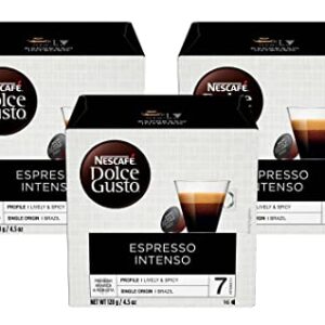 Nescafe Dolce Gusto Coffee Pods, Espresso Intenso, 16 capsules (Pack of 3)