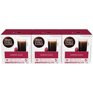 Dolce Gusto Nescafe Coffee Pods, Americano, Capsules, 16 Count, Pack of 3