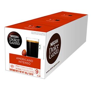 Nestle Coffee mate Dolce Gusto Nescafe Pods, Americano Intenso, 16 Count, Pack of 3