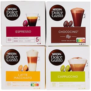 Nescafe Dolce Gusto 4 Flavour Variety Pack (64 Capsules) Boxed