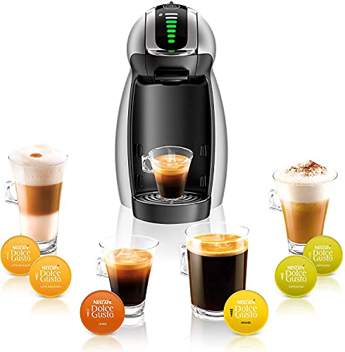 NESCAFÉ Dolce Gusto Coffee Machine, Genio 2, Espresso, Cappuccino and Latte Pod Machine,45 ounces, Silver