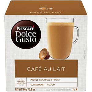 Nescafe Dolce Gusto Coffee Pods, Cafe Au Lait,16 Count (Pack of 3)