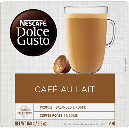 Nescafe Dolce Gusto Coffee Pods, Cafe Au Lait,16 Count (Pack of 3)