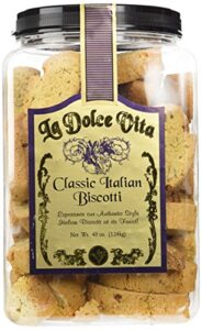 la dolce vita classic italian biscotti almond, 40 ounce