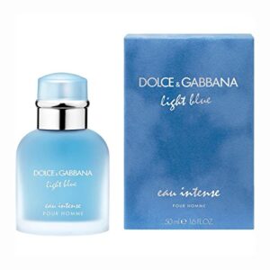 dolce & gabbana light blue intense eau de parfum spray for men, 1.6 ounce