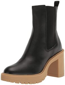 dolce vita women’s coen fashion boot, black leather h2o, 9