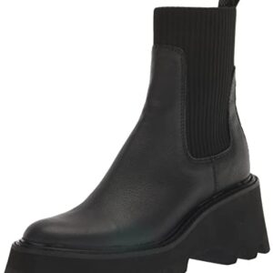 Dolce Vita Women's Hoven Fashion Boot, Black Leather H2O, 8.5