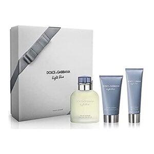 dolce and gabanna 3 piece gift set for men, light blue, 3 count