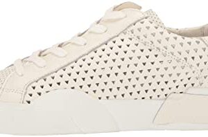 Dolce Vita Women's Zina PERF Sneaker, White Perforated Leather, 6.5