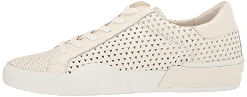 Dolce Vita Women's Zina PERF Sneaker, White Perforated Leather, 6.5