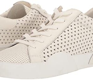 Dolce Vita Women's Zina PERF Sneaker, White Perforated Leather, 6.5