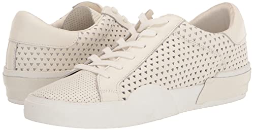 Dolce Vita Women's Zina PERF Sneaker, White Perforated Leather, 6.5