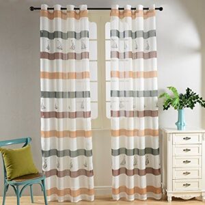 dolce mela seashore sheer curtain panels bermuda – dmc486